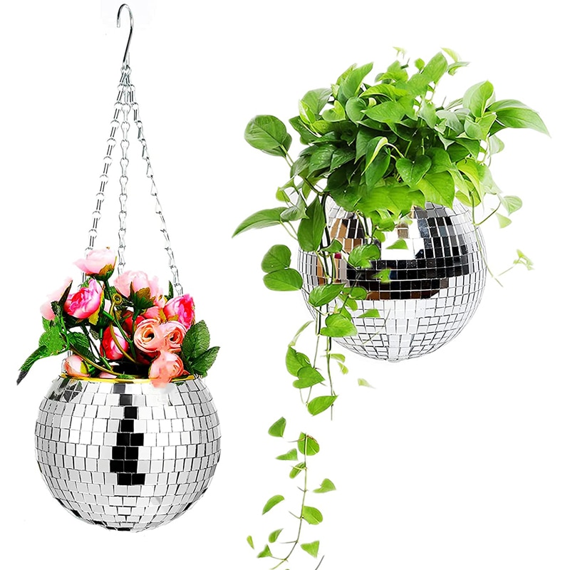 Mirror Ball Disco Planters | Party In My Garden